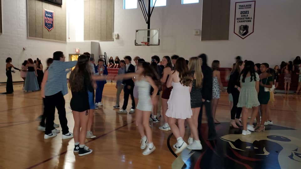 The 8th Graders voted and had a Hollywood Red Carpet-themed dance.