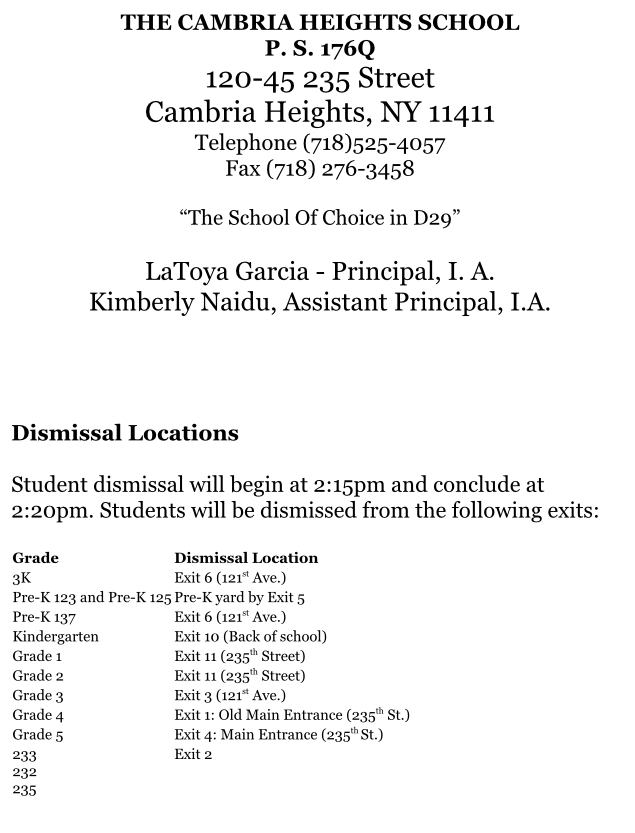 PTBoard - PS 176 Cambria Heights PTA